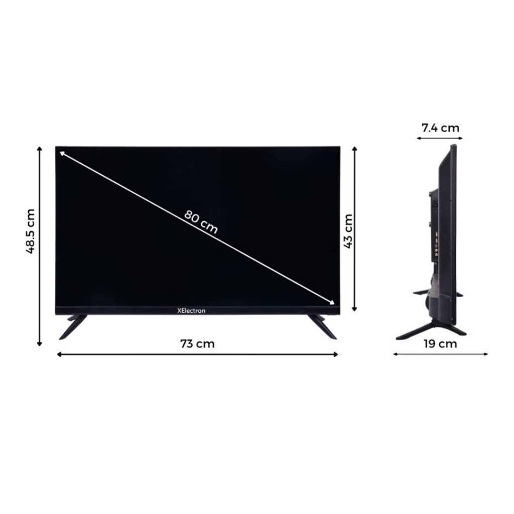 XElectron 80 cm (32 inch) HD Ready Smart Android 11 LED TV with 2GB RAM & Soundbar 32XE11 (Black ...