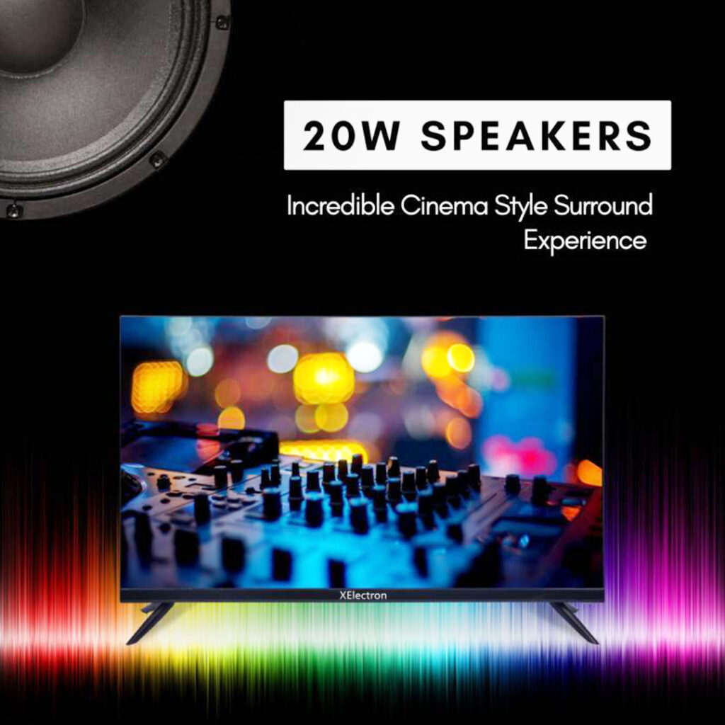 XElectron 80 cm (32 inch) HD Ready Smart Android 11 LED TV with 2GB RAM & Soundbar 32XE11 (Black ...