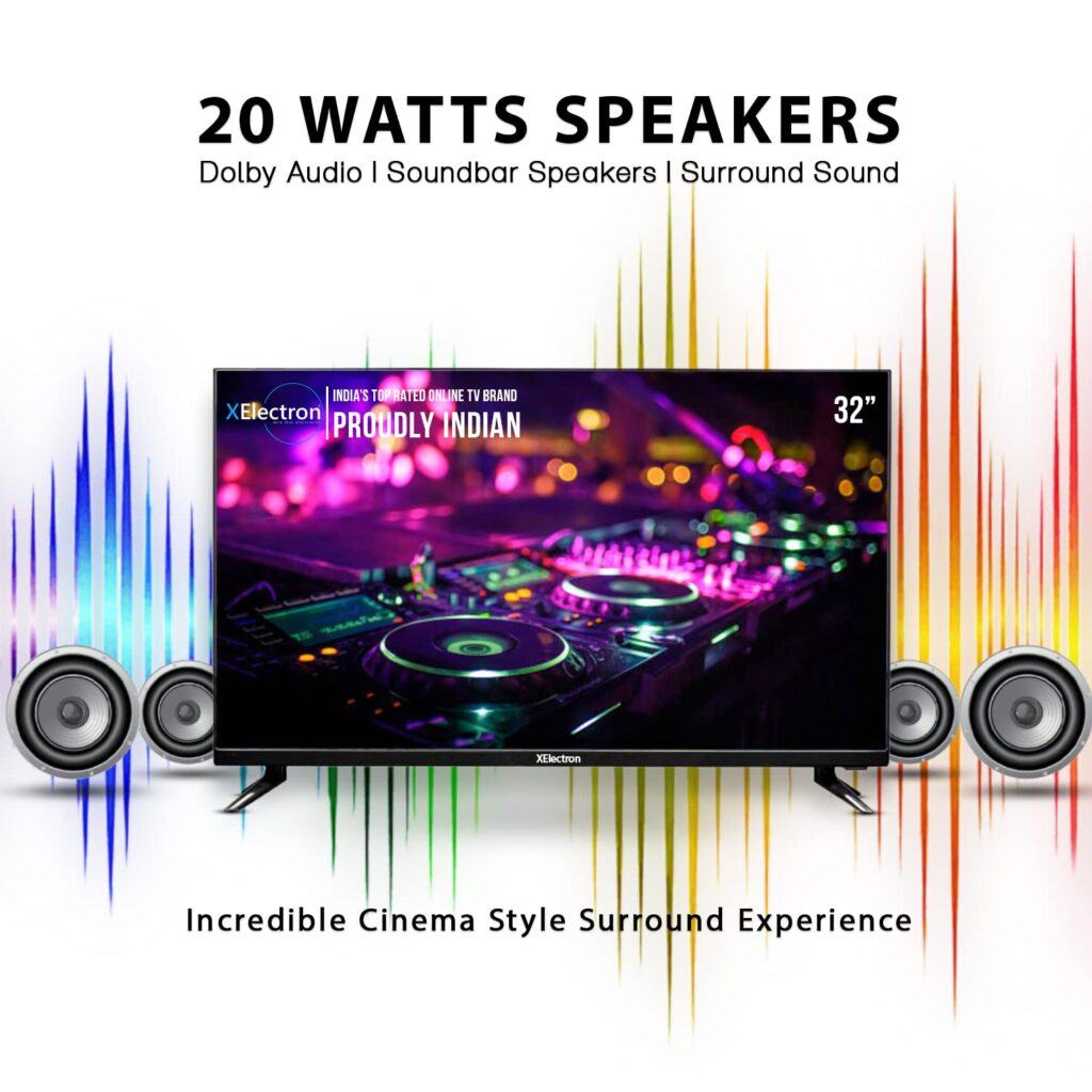 XElectron 80 cm (32 inches) Slim Bezel HD Ready LED TV with Powerful ...